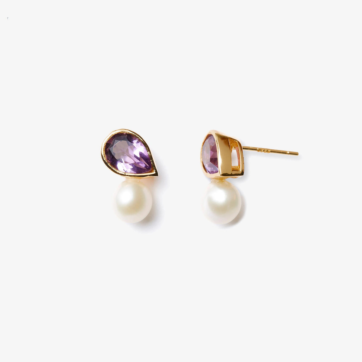 Power Engine Pearl with Amethyst Earrings – SUKORO